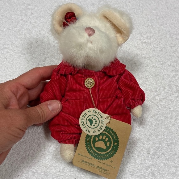 Boyds Bears | Toys | Nwt Boyds Bear Monterey Mouski White Mouse In ...